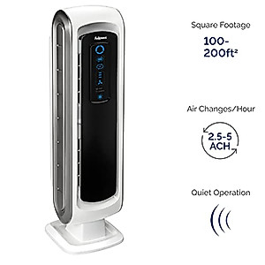 Fellowes AeraMax 100 Air Purifier for Mold, Odors, Dust, Smoke, Allergens and Germs with True HEPA Filter and 4-Stage Purification - 9320301, White, Small