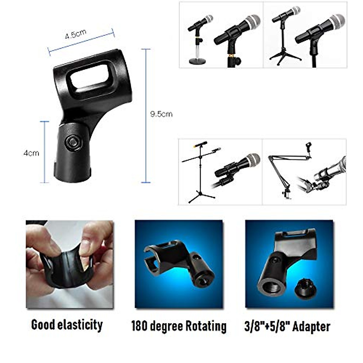 Podium Desk Mic Stand for Podcast, Meetings, Lectures,TV,Radio,Blue Yeti Snowball Microphone