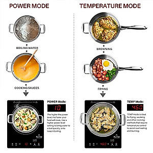 Duxtop Portable Induction Cooktop, High End Full Glass Induction Burner with Sensor Touch, 1800W Countertop Burner with Stainless Steel Housing, E200A, Black