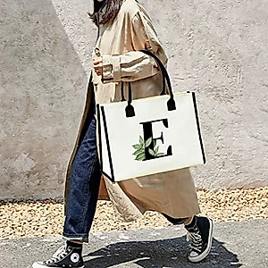 SANCABA 20th 30th 40th 50th Gfits Tote Bag Initial Monogrammed Bag,Personalized Beach Bag Reusable Bags,Wedding Bride Bridemaids