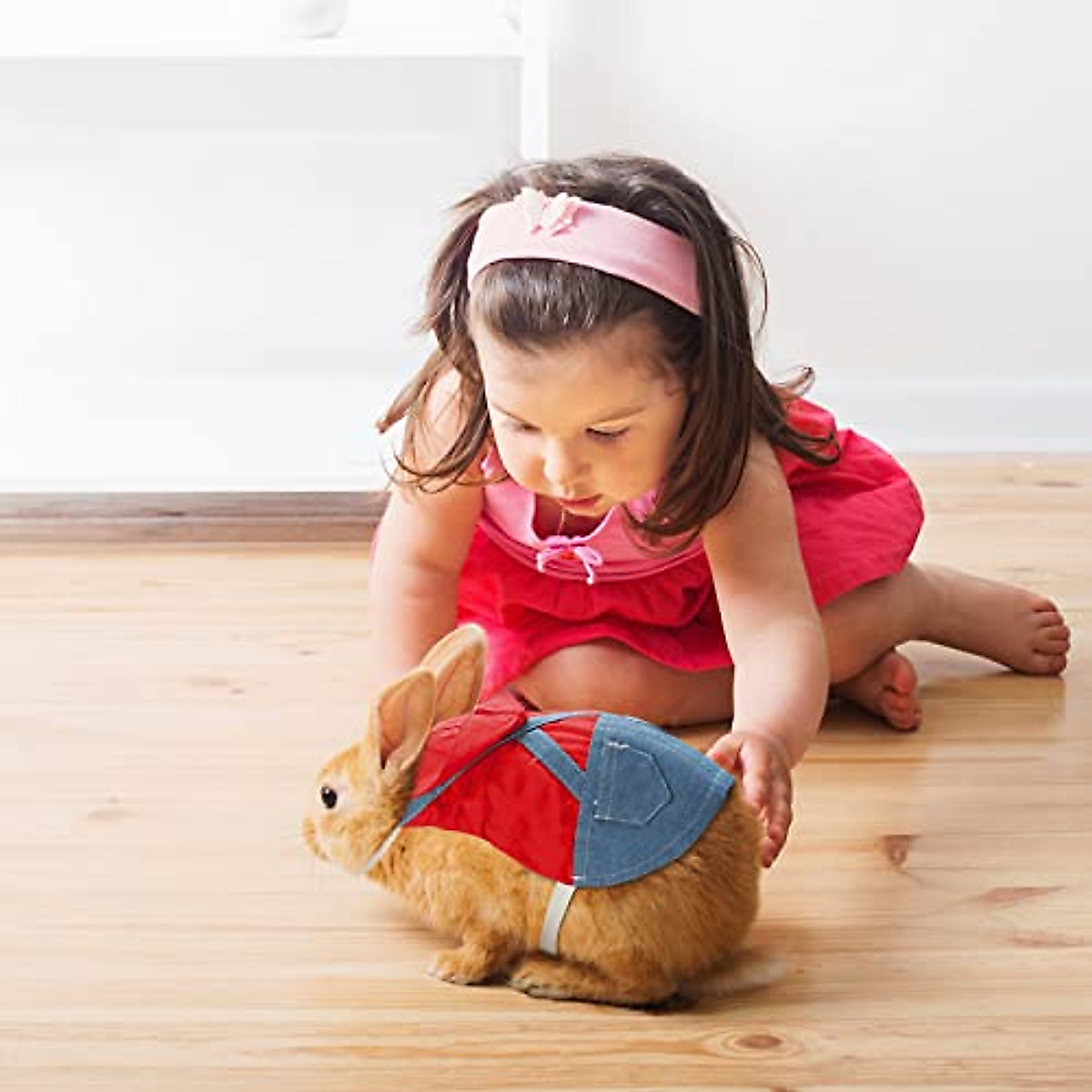 Rabbit Harness and Leash Bunny Stuff Rabbit Walking Harness Bunny Leash and Harness Small Bunny Essentials Bunny Rabbit Harness with Leash for Kitten Puppy Small Pets Walking (Red, Medium)