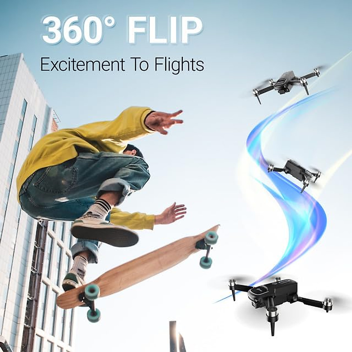Contixo F16 FPV Drone with Camera for Kids - 2.4G RC Quadcopter Drones for Kids and Beginners with 6-Axis Gyro, 1080P HD Camera, Follow Me Mode, Gesture Control, One Key Starting, WiFi