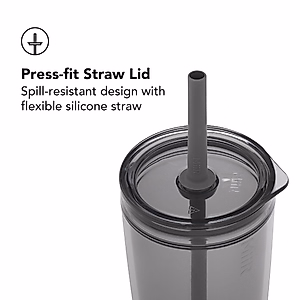 MiiR Everywhere Straw Tumbler 16oz - Durable Double Wall Tumbler with Lid and Straw, Lightweight, Shatter-Resistant, Perfect for On-the-Go Sipping
