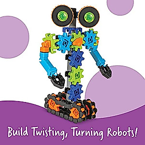 Learning Resources Gears! Gears! Gears! Robots in Motion Building Set - 116 Pieces, Ages 5+, Robot Toy, STEM Toys for Kids, Robots for Kids