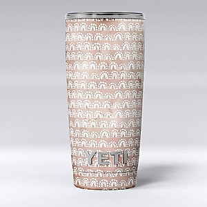 Design Skinz Black and Brown Grunge Surface with White Semi-Circles - Skin Decal Vinyl Wrap Kit Compatible with The Yeti Rambler Cooler Tumbler Cups