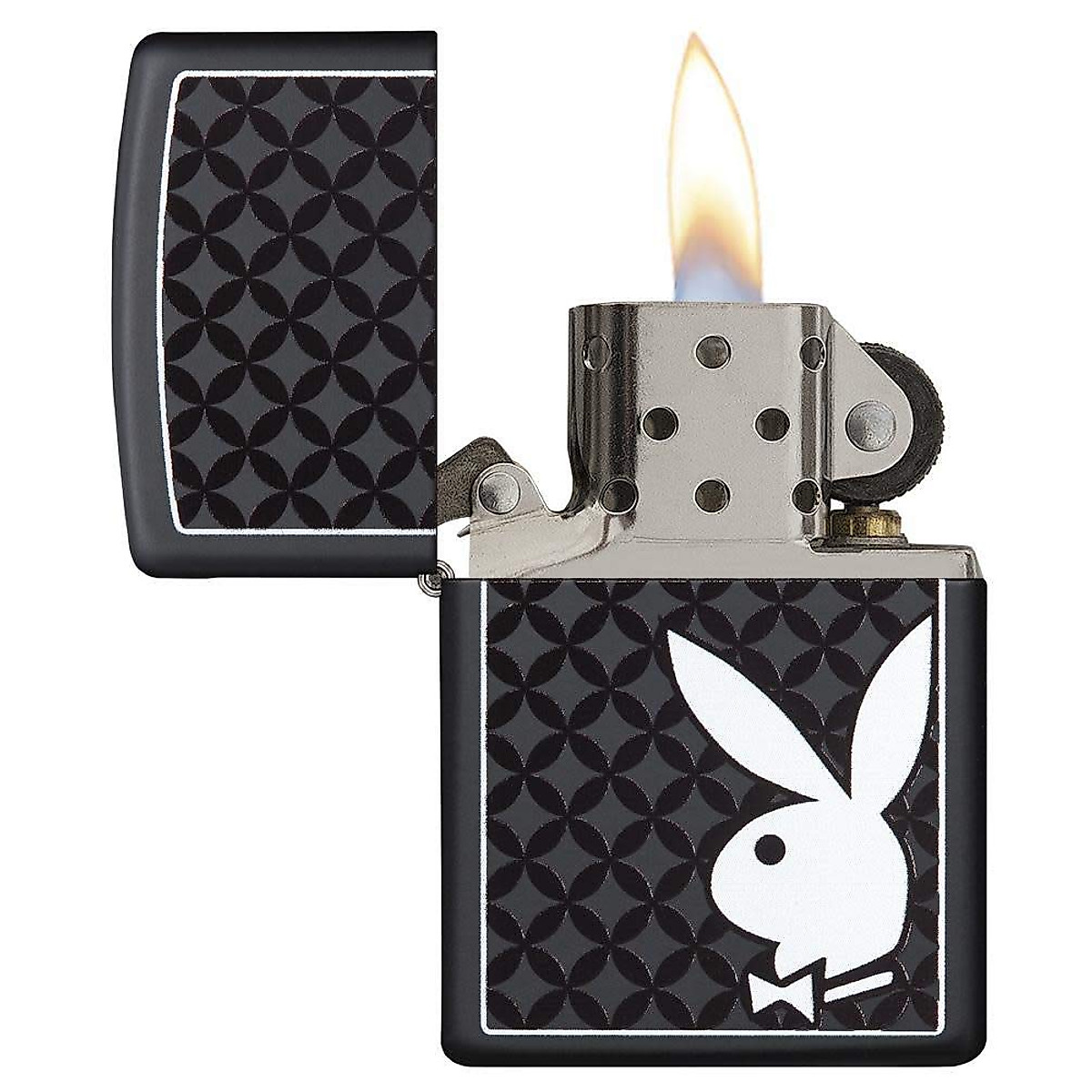 Zippo Playboy black & White Rabbit Pocket Lighter, One Size