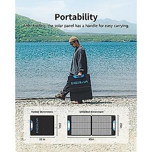 ENERNOVA Portable Solar Panel 80W for Solar Generator Power Station Foldable IP68 Waterproof