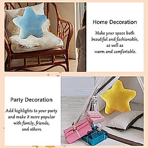 AUCOOMA 15.7" Star Pillow Blue Plush Star Shaped Pillow Stuffed Hugging Toy Decor Gift