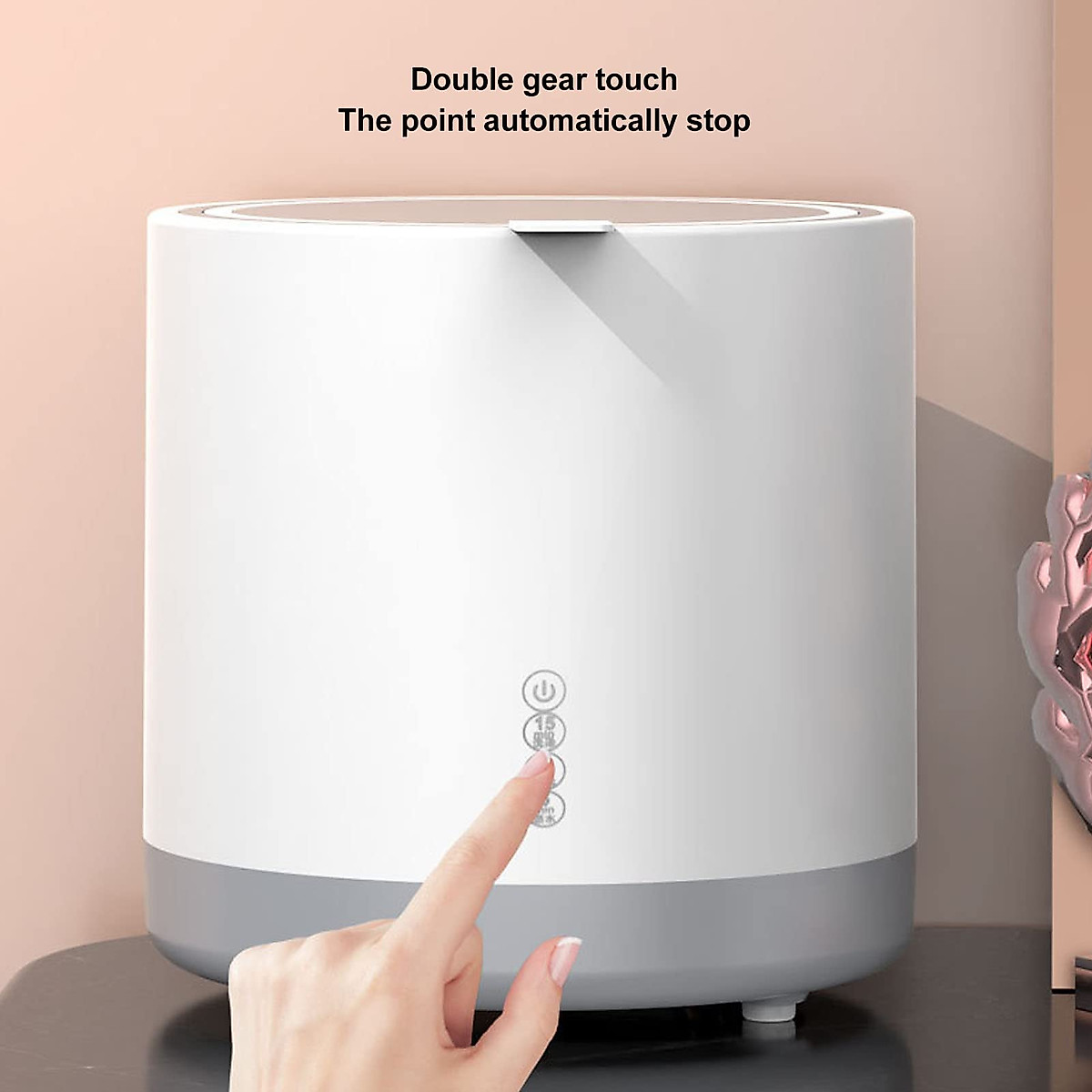 Portable Washing Machine, 2 in 1 6L Mini Washer and Spin Dryer with Drain Basket and Blue Lighting, Compact Laundry Machine Automatic Washing Machine for Underwear for Apartment RV (US Plug)