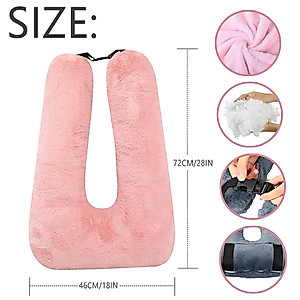 Oaraup Traveling Car Pillow, Traveling Car Pillow for Kids, Head and Body Support U Shaped Pillow for Travel, Travel Car Pillow for Long-Distance Travel of Adults and Children(Gray)