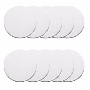 Wideskall® White Round Door Knob Wall Shield Self Adhesive Protector (3" inch Standard Size, 10.00, Count)