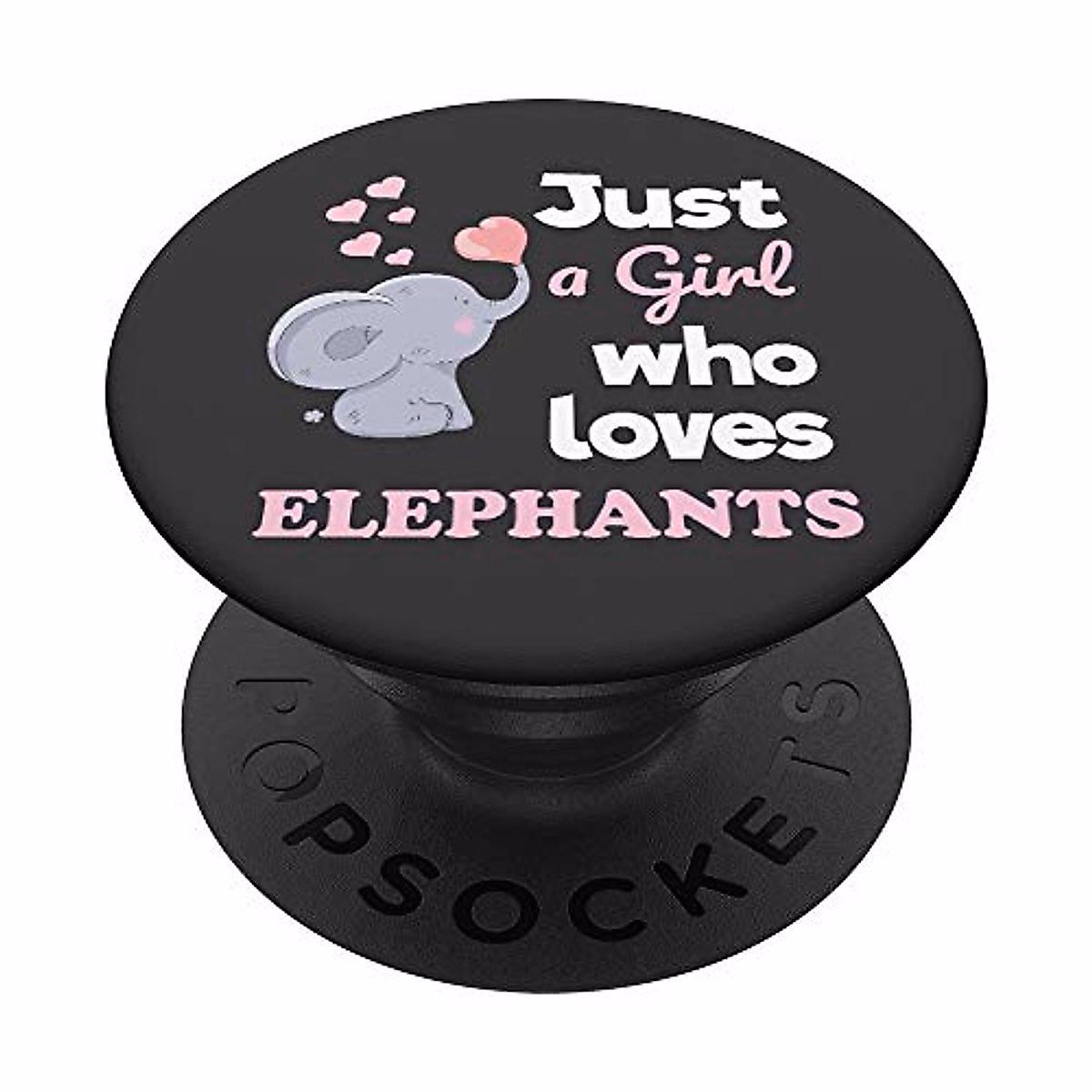 Just a Girl Who Loves Elephants Girls Elephant Lover PopSockets Swappable PopGrip