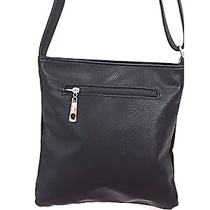 Zzfab Cross Gem Sparkle Cross Body Bag Black