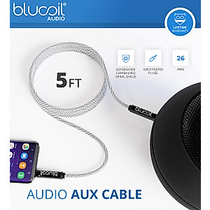 Samson MediaOne M30 3" Powered Studio Monitors with 3.5mm Outputs (Pair) Bundle with Blucoil Acoustic Isolation Pads (2-Pack), 12" Acoustic Wedges (4-Pack), and 5' Audio AUX Cable