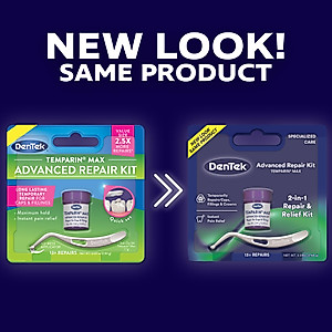 Dentek Temparin Max Repair Kit, 13+ Repairs, 2.64 Grams (Pack of 6)