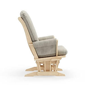 Dutailier Alice 3197 Wooden Glider Chair, Natural/Popular Grey