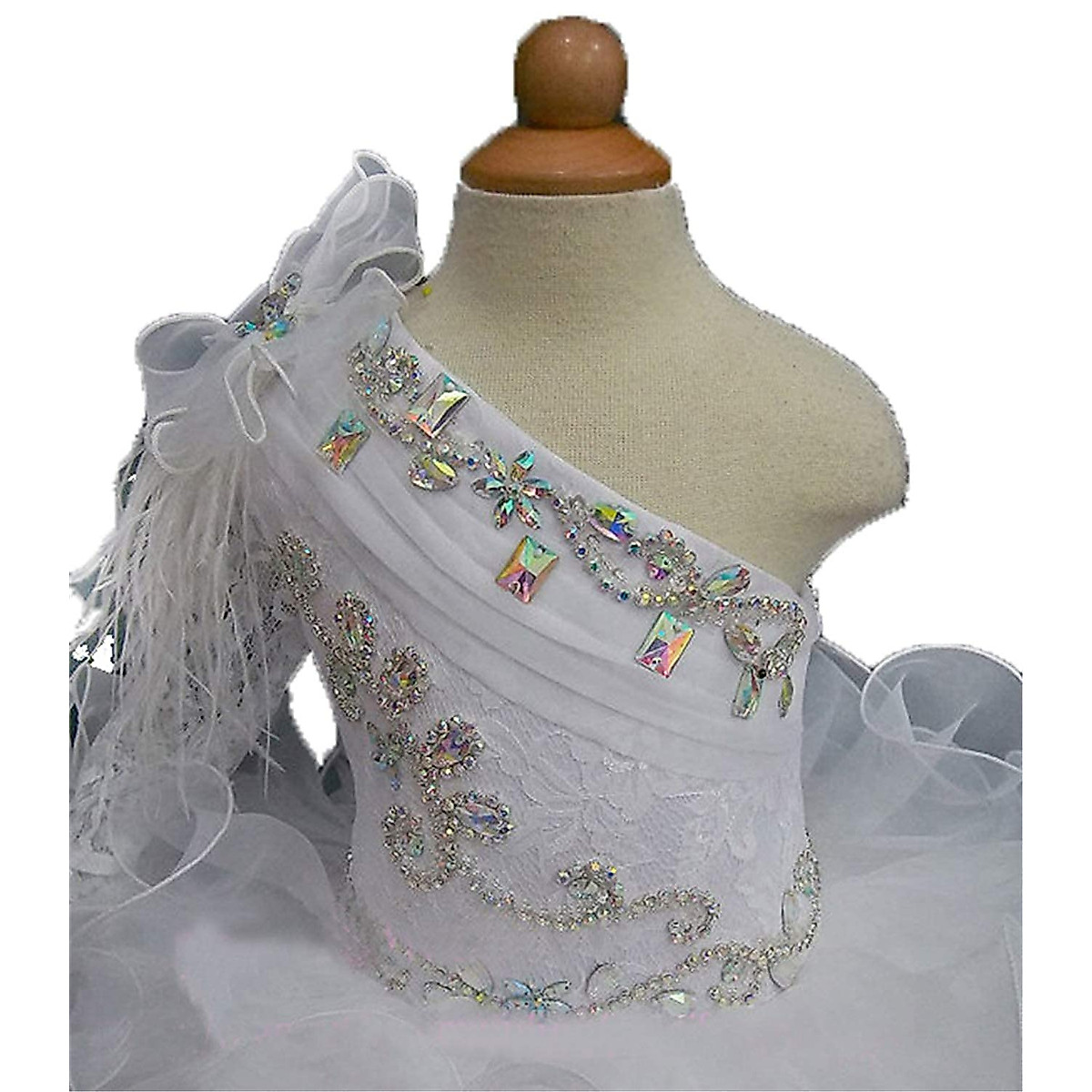 Junguan Infant Girls Wedding Party Gowns Newborn Pageant Tutu Cupcake Dress 6 US Yellow