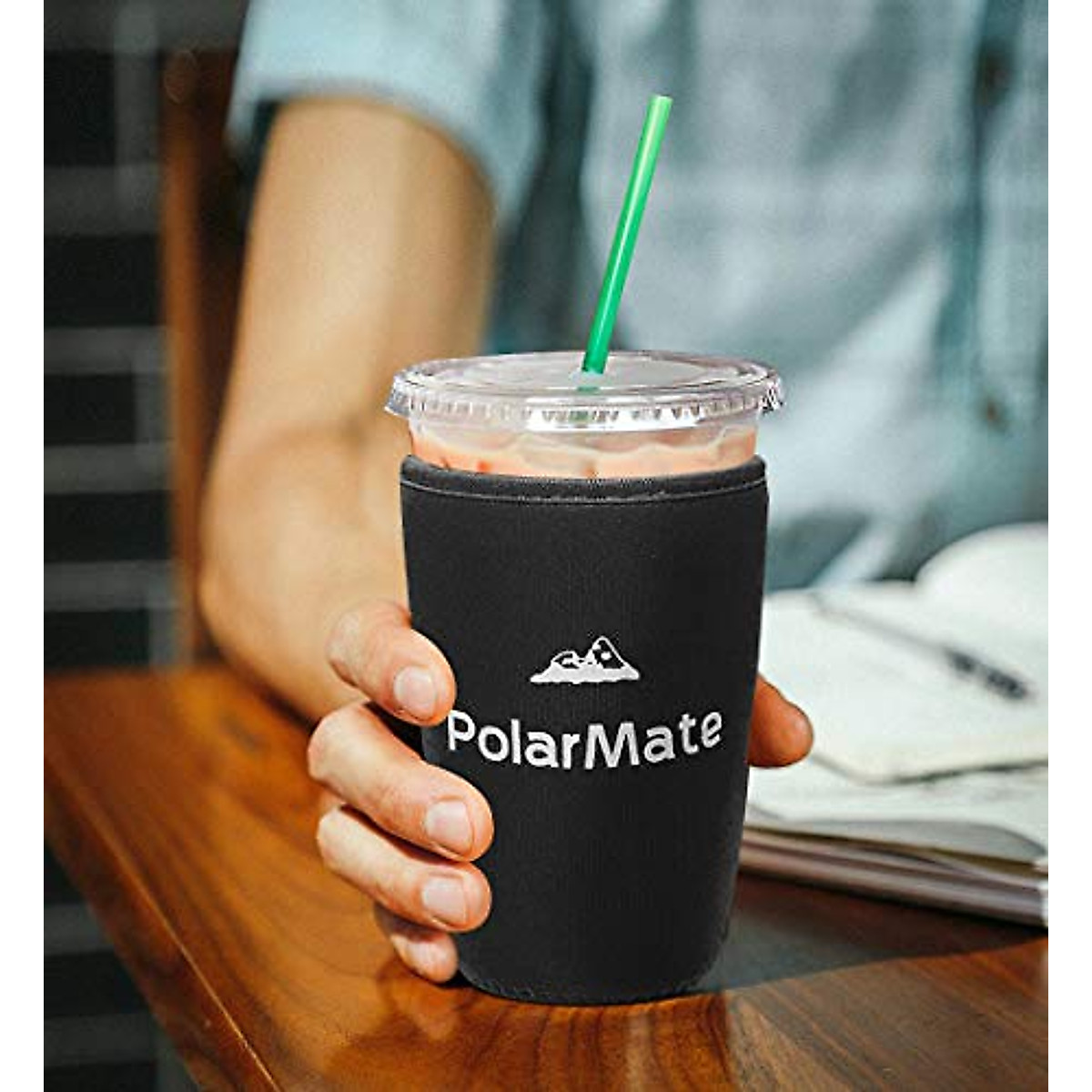 3 Pack Reusable Iced Coffee Sleeve | Insulator Cup Sleeve for Cold Drinks Beverages | Neoprene Cup Holder | Ideal for Starbucks, McDonalds, Dunkin Donuts & More (Purple)