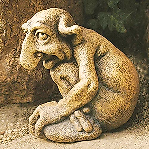Troll Statues Home Decor, Gargoyle Statues, Cast Stone Trolls, Gothic Sculpture Home Garden Art Decorations, Exquisite Stone Statues for Indoor Outdoor