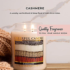 A Cheerful Giver - Cashmere - 24oz Scented Candle Jar - Cheerful Candle -135 Hours of Burn Time, Candles Gifts for Women
