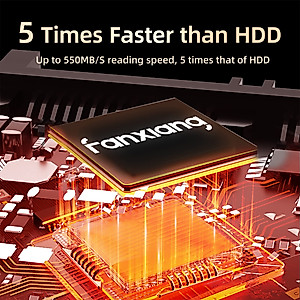 fanxiang S100 SATA III SSD 256GB 2.5" 6Gb/s Internal Solid State Drive 3D NAND TLC, Compatible with Laptop/Desktop for Gaming, IT Pros, Everyday Users