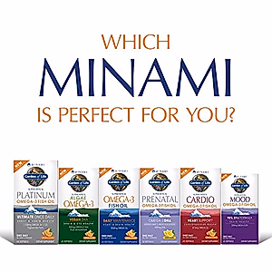 Garden of Life EPA/DHA Omega 3 Fish Oil - Minami Natural Brain Function, Heart and Mood Supplement, 60 Softgels