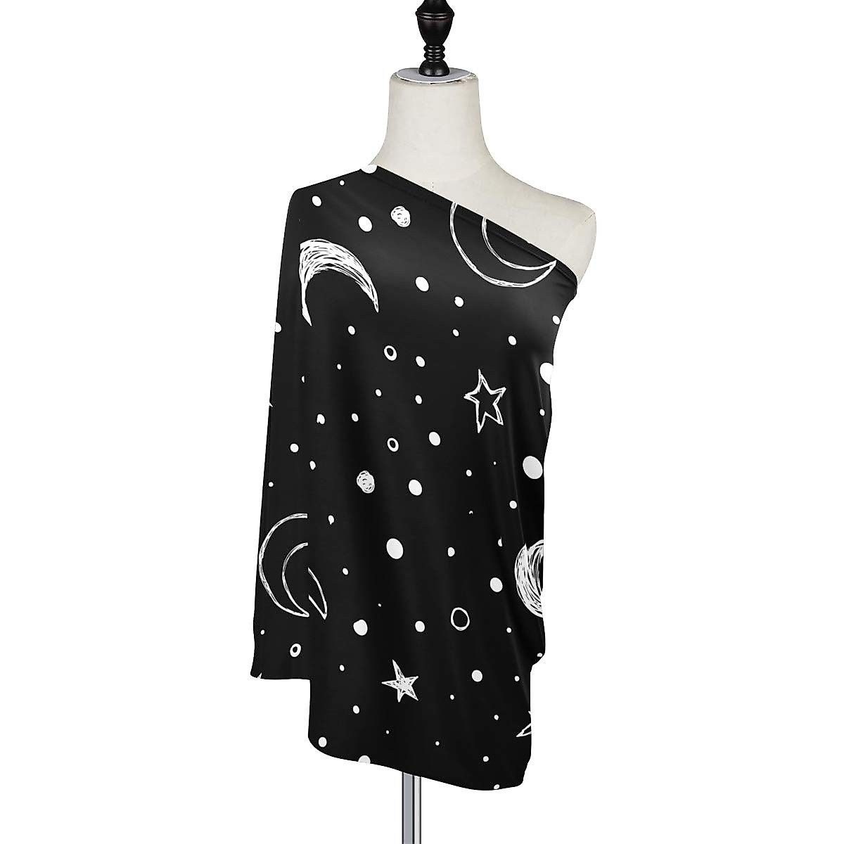 Nursing Cover Breastfeeding Scarf Night Sky Moon Stars - Baby Car Seat Covers, Stroller Cover, Carseat Canopy (11eb11i)