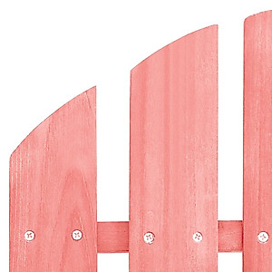 Tidyard 2-Seater Patio Adirondack Chair Solid Wood Fir Pink Outdoor Fire Pit Chair Wooden Garden Armchair for Porch Pool Lawn Deck Backyard Balcony Outdoor