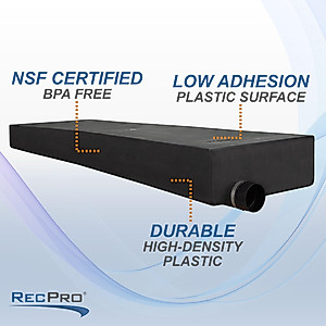RecPro 42 Gallon RV Holding Tank 66" x 21" x 9" | Black Waste Water | 366H | Includes Universal Installation Fittings Kit | Made in America