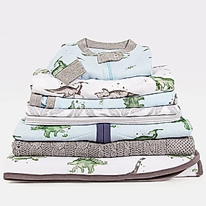 Burt's Bees Baby baby boys Pajamas, Tee Pant 2-piece Pj Set, 100% Organic Cotton and Toddler Pajama Bottoms, Happy Herbivores, 5T US