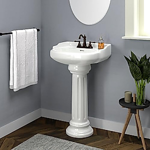 Vicki Pedestal Lavatory 8" Widespread