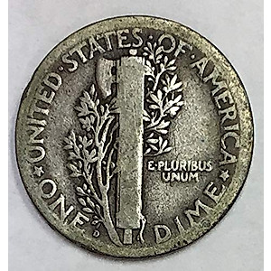 1920 D Mercury Dime 90% Silver 10c Average Circulated