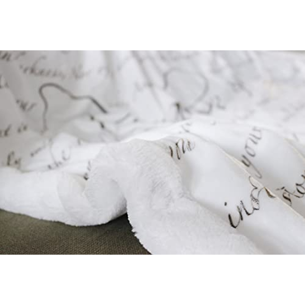 Edenia Psalm 91 Throw Blanket for Women, Soft Cozy Plush Faux Fur - Inspirational Christian Gift for Baptism Healing Get Well Soon Sympathy (White)