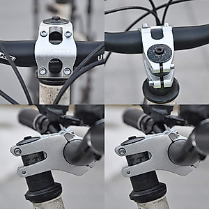 UPANBIKE 31.8mm Bike Stem Aluminum Alloy Length 50mm Bicycle Handlebar stem for Mountain Bike Road Bicycle(Silver)