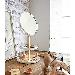 YAMAZAKI home Tosca Accessory Trays/Mirror, White