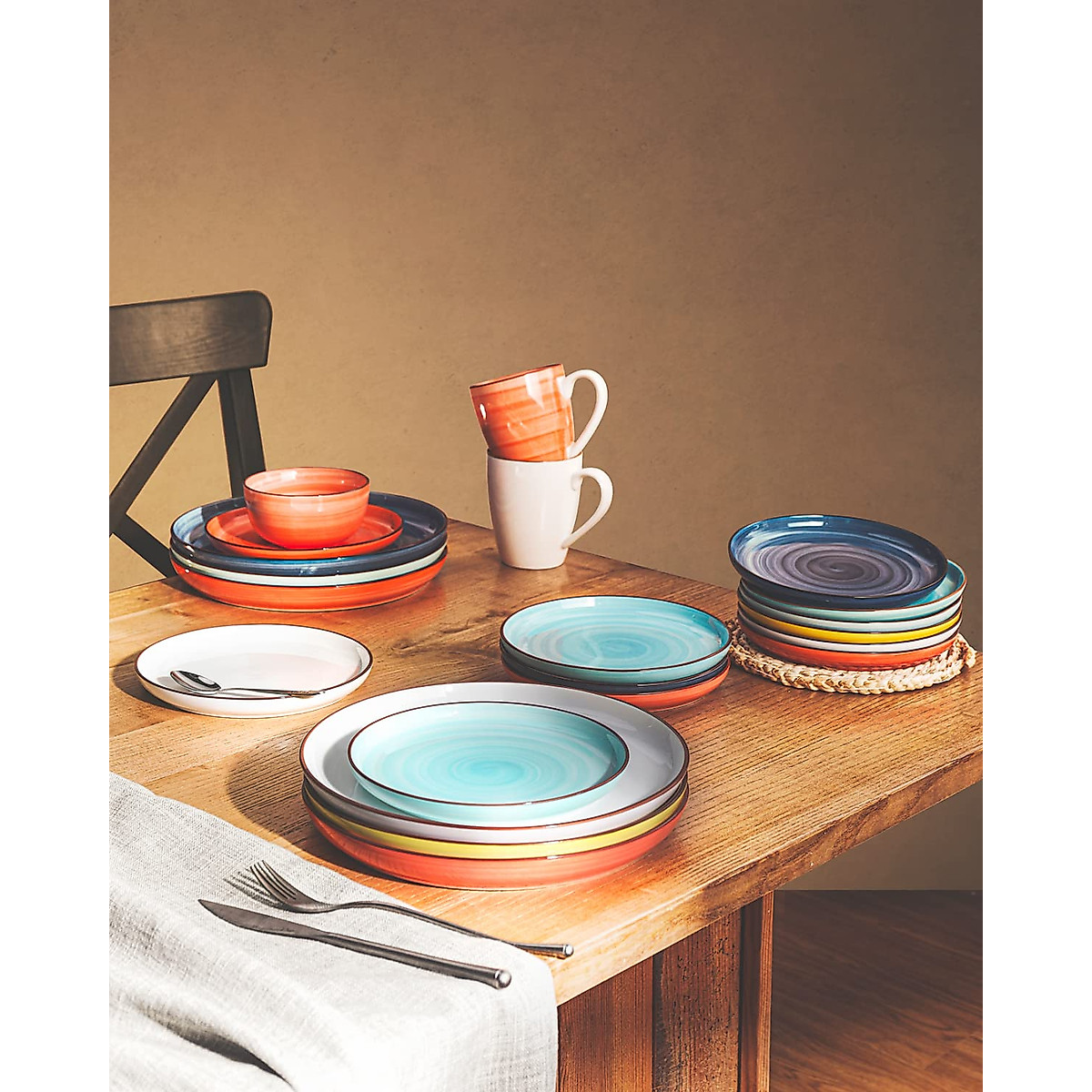 Sweese 10 Ounce Bowls & 10 Inch Plates Set of 6