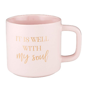 Creative Brands Faithworks - Inspirational Stackable Stoneware Mug, 14-Ounce, It Is Well