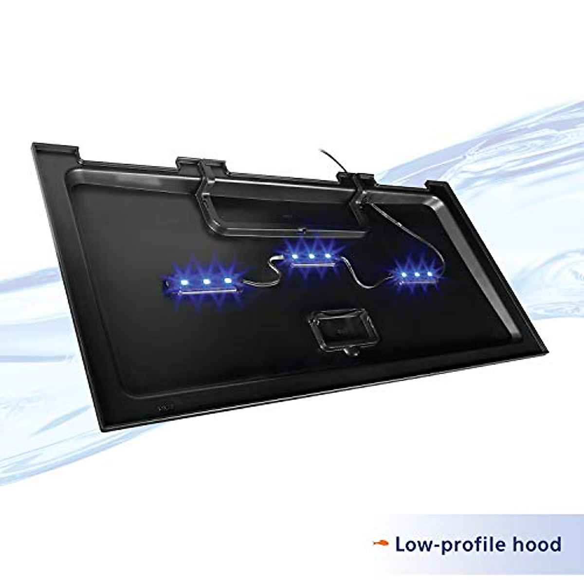 Aqueon NeoGlow LED Orange Aquarium Fish Tank Starter Kit, 10 Gallon