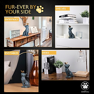 Small Cat Urn for Ashes, Hand-Painted Pet Urns for cats, Small Urn for Cat, Suitable for Small Pets 10lbs or less, Secure and Leak-Proof, Thoughtful Memorial Keepsake Gift - 7.5" x 4" x 3.25"