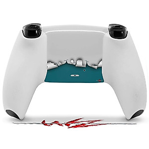 WraptorSkinz Skin Wrap compatible with Sony PS5 DualSense Controller Ripped Colors Gray Seafoam Green (CONTROLLER NOT INCLUDED)
