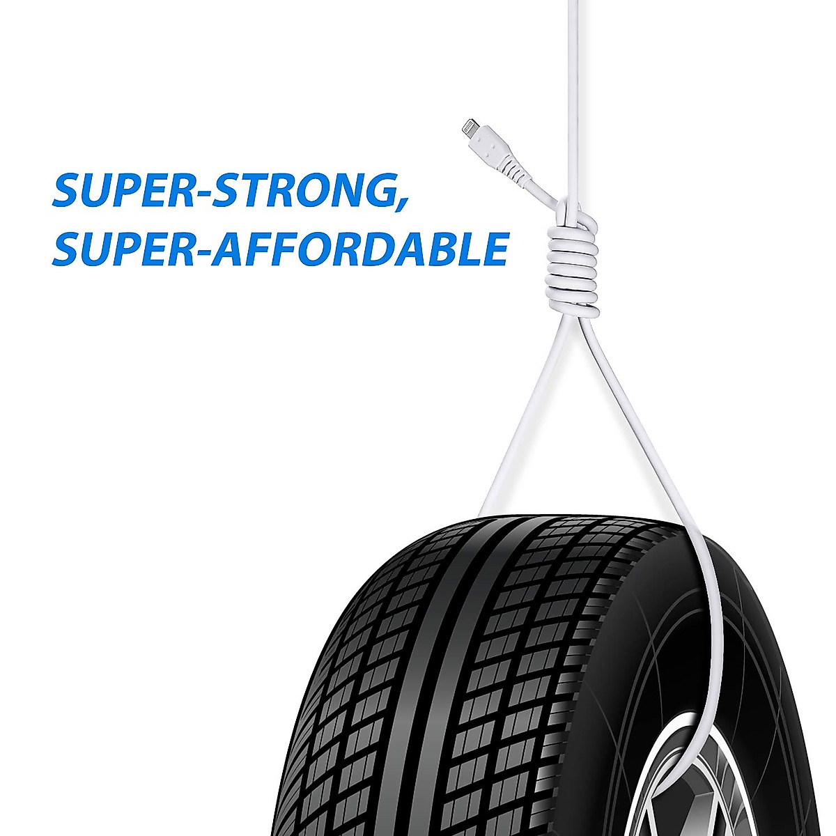 6ft iPhone Charger 5Pack,Lightning Cable 6 Foot,MFi Certified Long Charging Cord 6 feet Compatible with Apple iPhone 11/Pro/Max/SE/X/XS Max/XR/8/8 Plus/iPad/iPod (White)