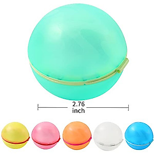 Reusable Water Balloons,Multicolor Water Balls,Quick Fill Self Sealing Water Bombs Balloons,Yard Games,Water Fight Waterfall Ball Toys (6 PCS)