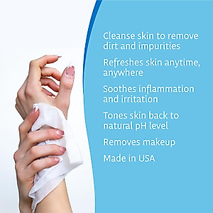 The Pharma-C Company Witch Hazel Wipes [40 Wipes] - Daily Toner & Astringent Cleansing Cloths For Face