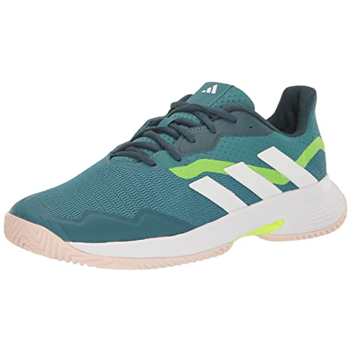 adidas Women's Court Jam Control Sneaker, Arctic Fusion/White/Lucid Lemon, 8