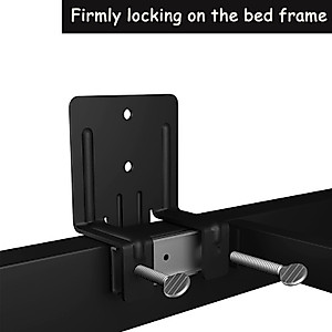 Neslime 6 Pcs Mattress Slide Stopper for Twin XL Bed Frame, Mattress Stoppers to Prevent Sliding, Non Slip Mattress Gripper, Wide Adaptation Range, Easy Installation, Black