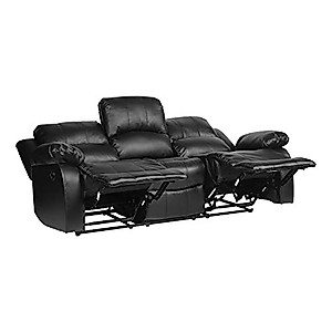 Lexicon Baluze Double Reclining Sofa, Black