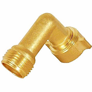 ANPTGHT 90 Degree Hose Elbow RV Water Hose Connectors and Fittings Solid Brass Garden Hose Accessories Heavy Duty Hose Pipe Adpater with washer