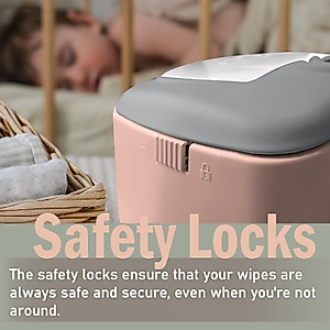 Baby Wet Wipes Warmer, Dispenser, Holder and Case - Easy Press On/Off Switch, Only Available at Amazon