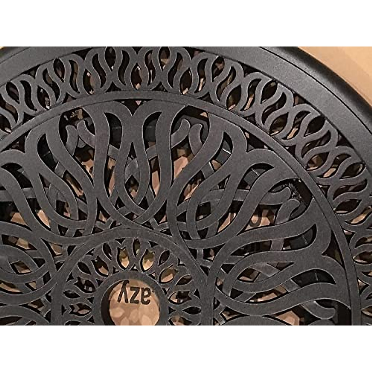 Cast Aluminum 24" Round Lazy Susan Turntable Rotating Tray Antique Bronze.
