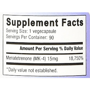 Relentless Improvement Vitamin K2 Mk4 Vegan Naturally-Derived 90 vegicapsules